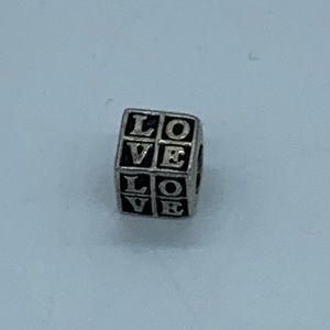 Pandora | Jewelry | Pandora Love Block Charm | Poshmark